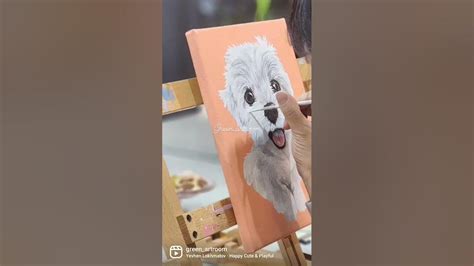 반려견 아크릴화 그리기 Youtube