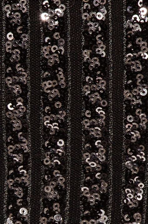 Smythe Sequin Side Slit Dress In Silver Sequin Stripe Fwrd