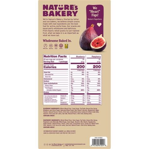 Natures Bakery Fig Bar Variety Pack 2 Ounce 40 Count 1 Unit