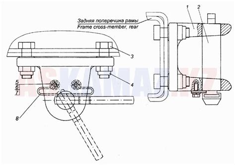 Установка буксирной вилки КАМАЗ-6520. Чертеж: №194
