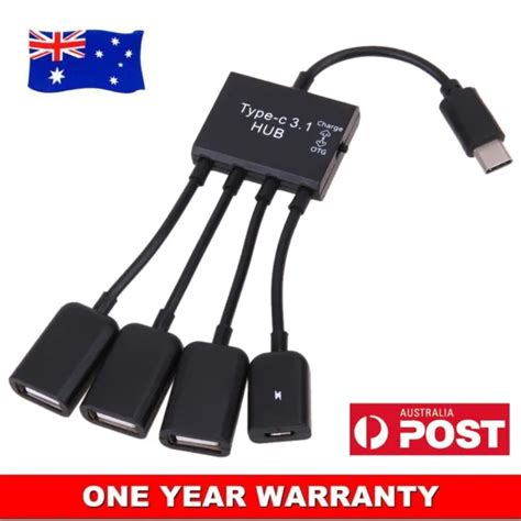 4 IN 1 USB TYPE C OTG HUB W Power Charge For Samsung Galaxy Tab Active3 A9 A9 EUR 7 57