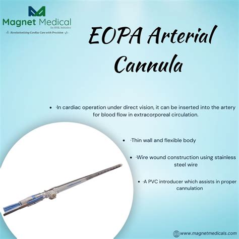 Key Features Of Eopa Arterial Cannula Used In Cardiac Surgeries Under