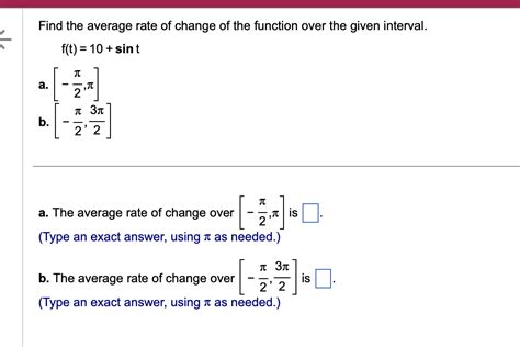 Solved Find The Average Rate Of Change Of The Function Over Chegg