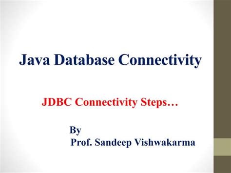 Jdbc Ppt Pptx Databases Computer Software And Applications