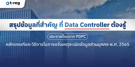 สรุปหลักเกณฑ์และวิธีการในการแจ้งเหตุละเมิดข้อมูลส่วนบุคคล 2562