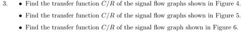 Solved Find The Transfer Function C R Of The Signal Flow Chegg