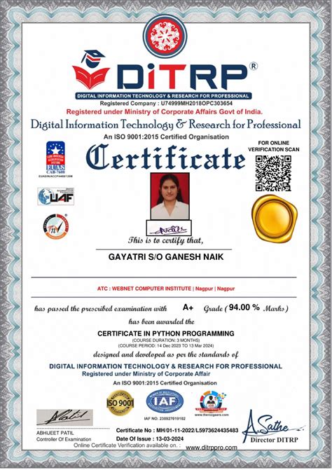 Pythonprogramming Certificationachieved Codingadventures Gayatri Naik