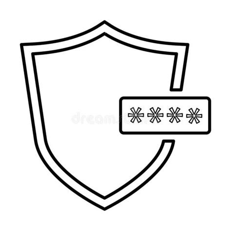 Security Pass Icon In Outline Style Stock Vector Illustration Of
