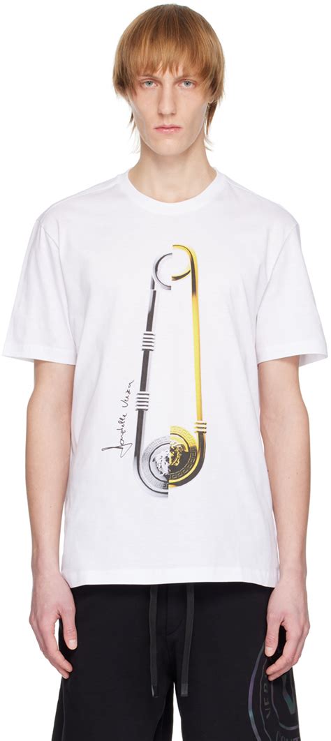 Versace White Safety Pin T Shirt Versace