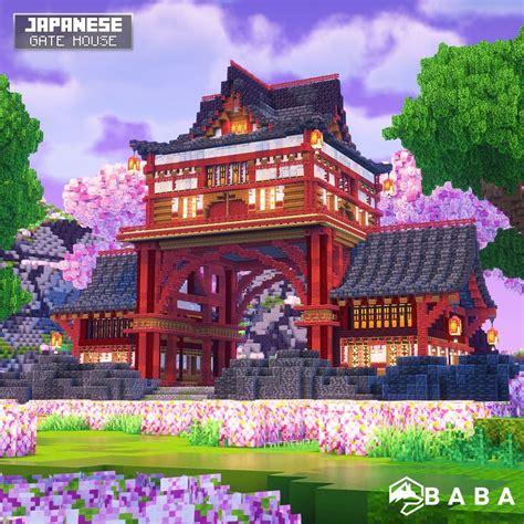 Japanese Gate House Mincraft Japanese House Japanese Minecraft Build