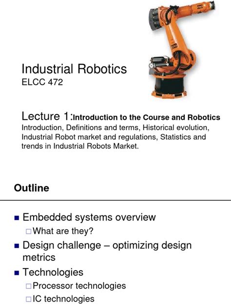 Industrial Robotics Lecture1 Pdf Robot Robotics