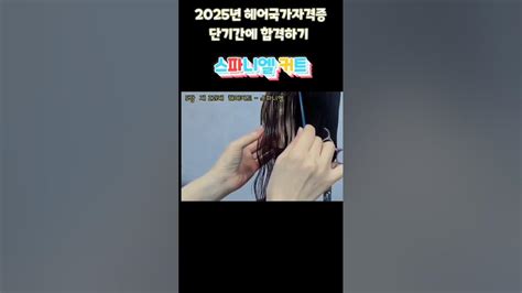 스파니엘커트 2025년 헤어국가자격증 단기간에 합격하기 노하우 제2과제 헤어커트 헤어국가자격증 스파니엘커트 헤어커트1
