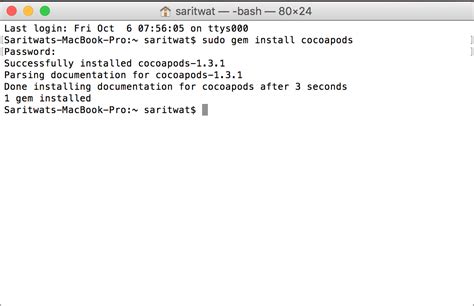 วิธีติดตั้ง pod สำหรับ project ของคุณบน xcode by k sarit medium
