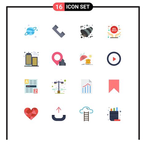 16 Universal Flat Colors Set For Web And Mobile Applications Internet Building Cornucopia Sign