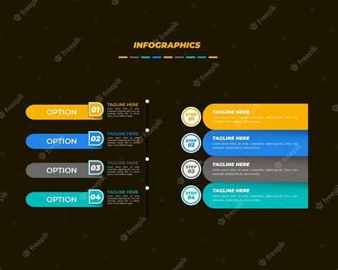Etapas Do Fluxograma De Elementos De Design Infográfico Moderno Vetor Premium