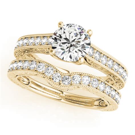 14k Yellow Gold Wedding Ring Sets 60 Photos