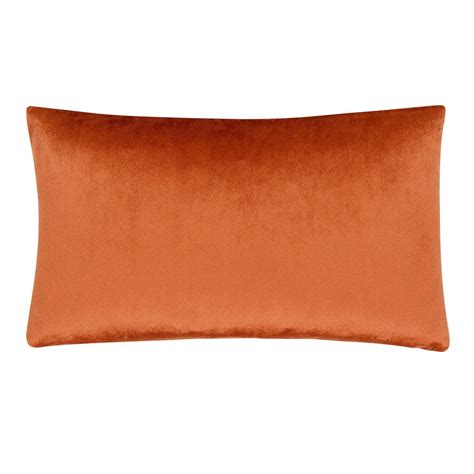Rust Velvet Linen Cushion Cover Rectangle
