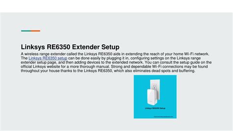 Ppt Linksys Re Extender Setup Powerpoint Presentation Free Download Id