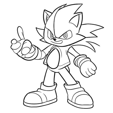 Halaman Mewarnai Sonic Unduh Sonic Coloring Cute Berdiri Dengan Gambar