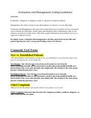 Evaluation And Management Coding Guidelines Pdf Evaluation And Management Coding Guidelines