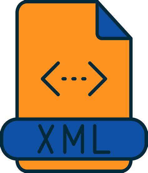 Xml Line Filled Two Colors Icon Vector Art At Vecteezy
