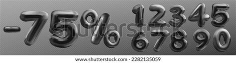 Vector 3d Metal Number Font Set Stock Vector (Royalty Free) 2282135059 ...