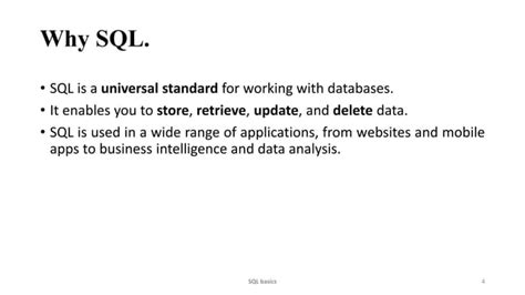 Sql Basicspptx Free Download