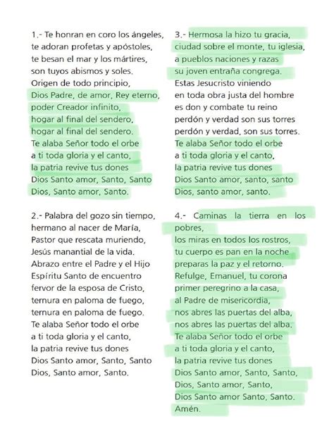 Te Deum Letra Completa Pdf