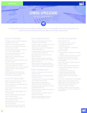 Fillable Online For ACL Data Analytics Fax Email Print PdfFiller