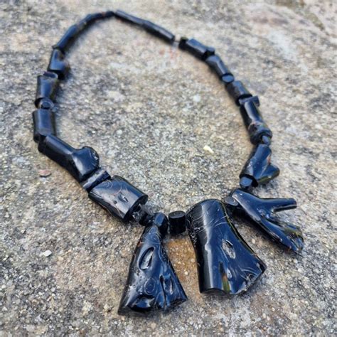 Black Coral Necklace Etsy