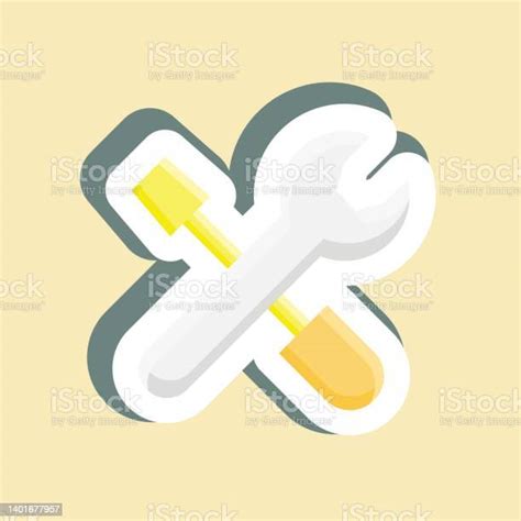 스티커 도구 건물 기호에 적합합니다 편집 가능한 간단한 디자인 디자인 템플릿 벡터 간단한 그림 가상현실에 대한 스톡 벡터 아트 및 기타 이미지 Istock