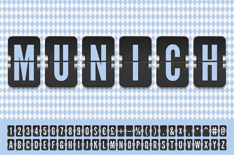 Premium Vector Flip Countdown Alphabet Isolated Vector Illustration