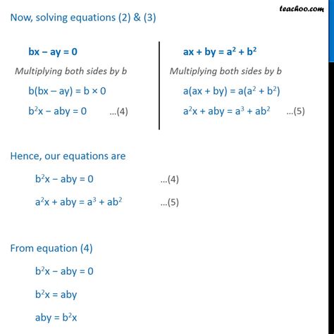 ex 3 7 7 optional solve the pair of linear equations teachoo