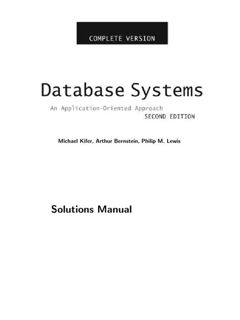 Database Systems An Application Oriented Approach Second Edi Pdf