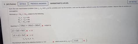 Form The Dual Maximization Problem Use X1x2 And X3