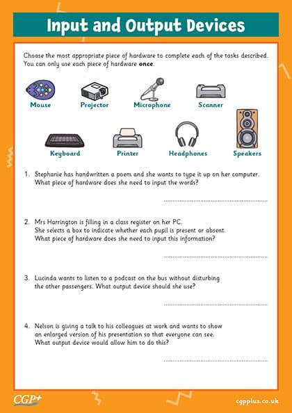 Input And Output Devices Years 3 4 CGP Plus