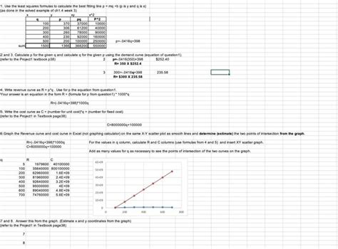 Solved Use The Least Squares Formulas To Cakuinte The Chegg Com