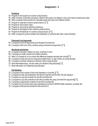 CS291 C Programming Assignment PDF