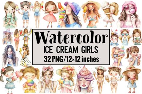 Ice Cream Girls Graphic By Design Market · Creative Fabrica