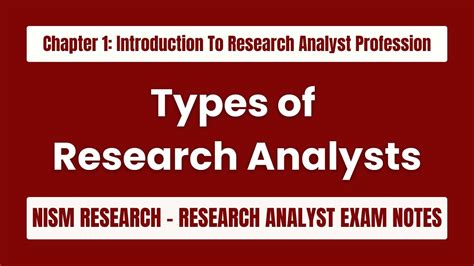 Types Of Research Analysts Nism Xv Research Analyst Exam Notes Chapter 1 Introduction To