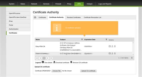 How To Generate And Import Ca Server And Client Certificates From An External Host Endian