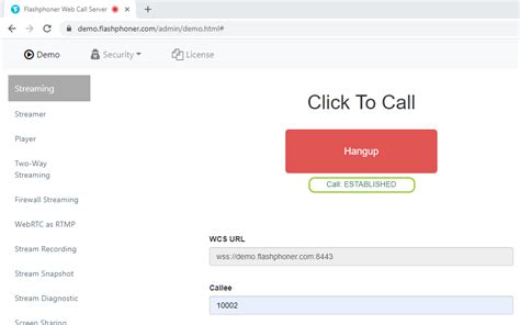 Testing Of An Online Call From The Website To Mobile Phones And Sip