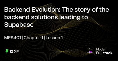 backend evolution the story of the backend solutions leading to