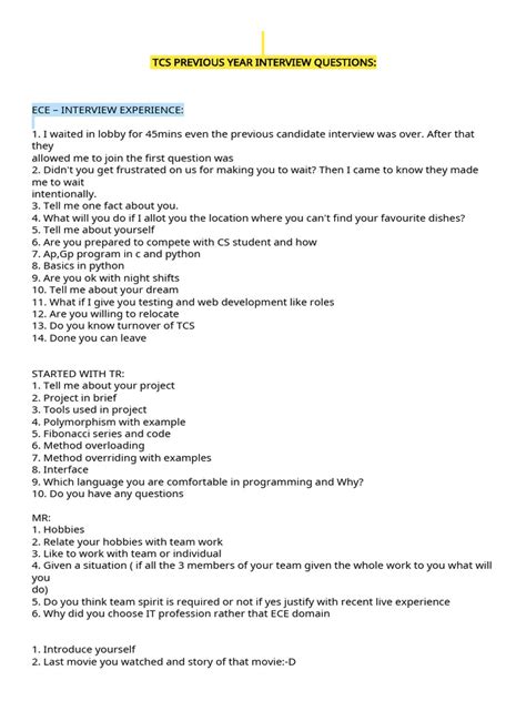 Tcs Previous Year Interview Qsn Pdf Sql Software Engineering