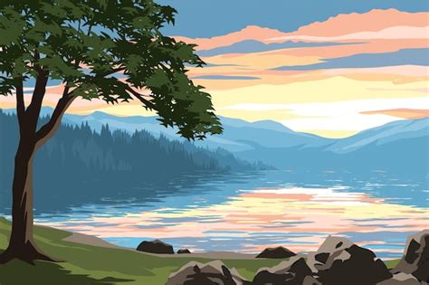 Sparkling Lakes Vectors And Illustrations For Free Download