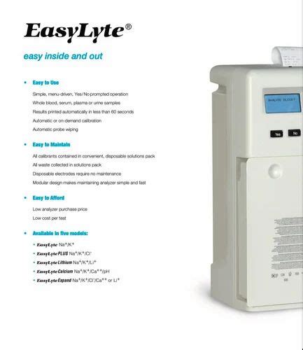 Medica Easylyte Electrolyte Analyzer For Laboratory At ₹ 150000unit