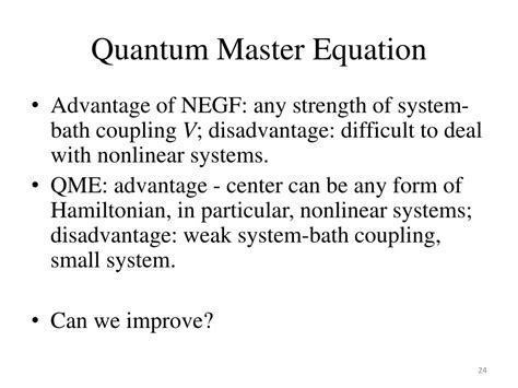 Ppt Quantum Master Equation Approach To Transport Powerpoint