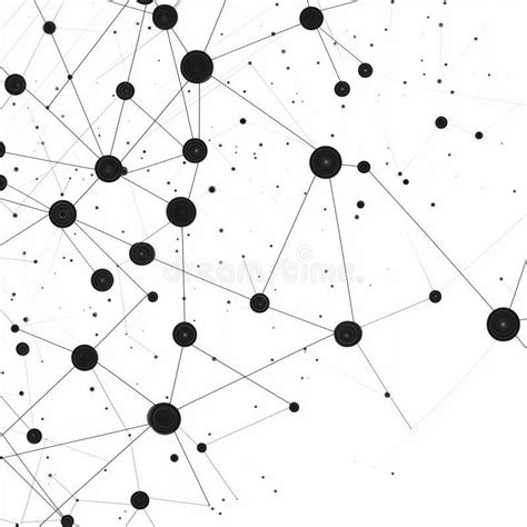 Abstract Network Pattern With Connected Dots And Lines Stock