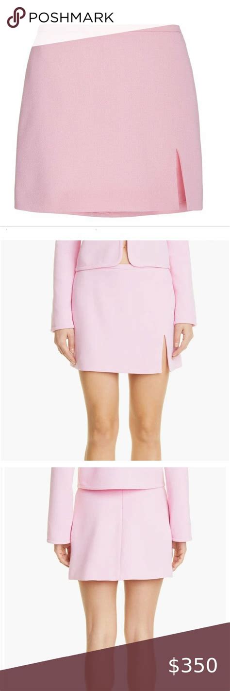 Mach And Mach Pink Wool Mini Skirt Wool Mini Skirt Mini Skirts Fashion