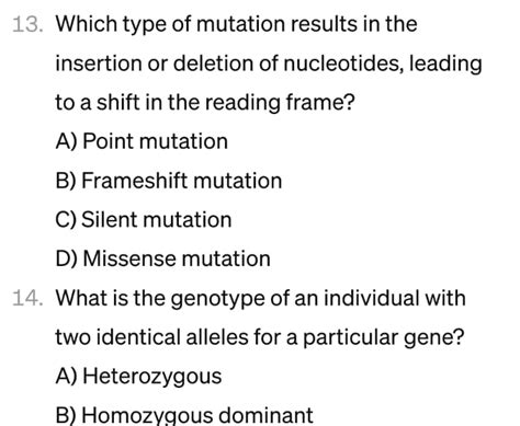solved which type of mutation results in the insertion or